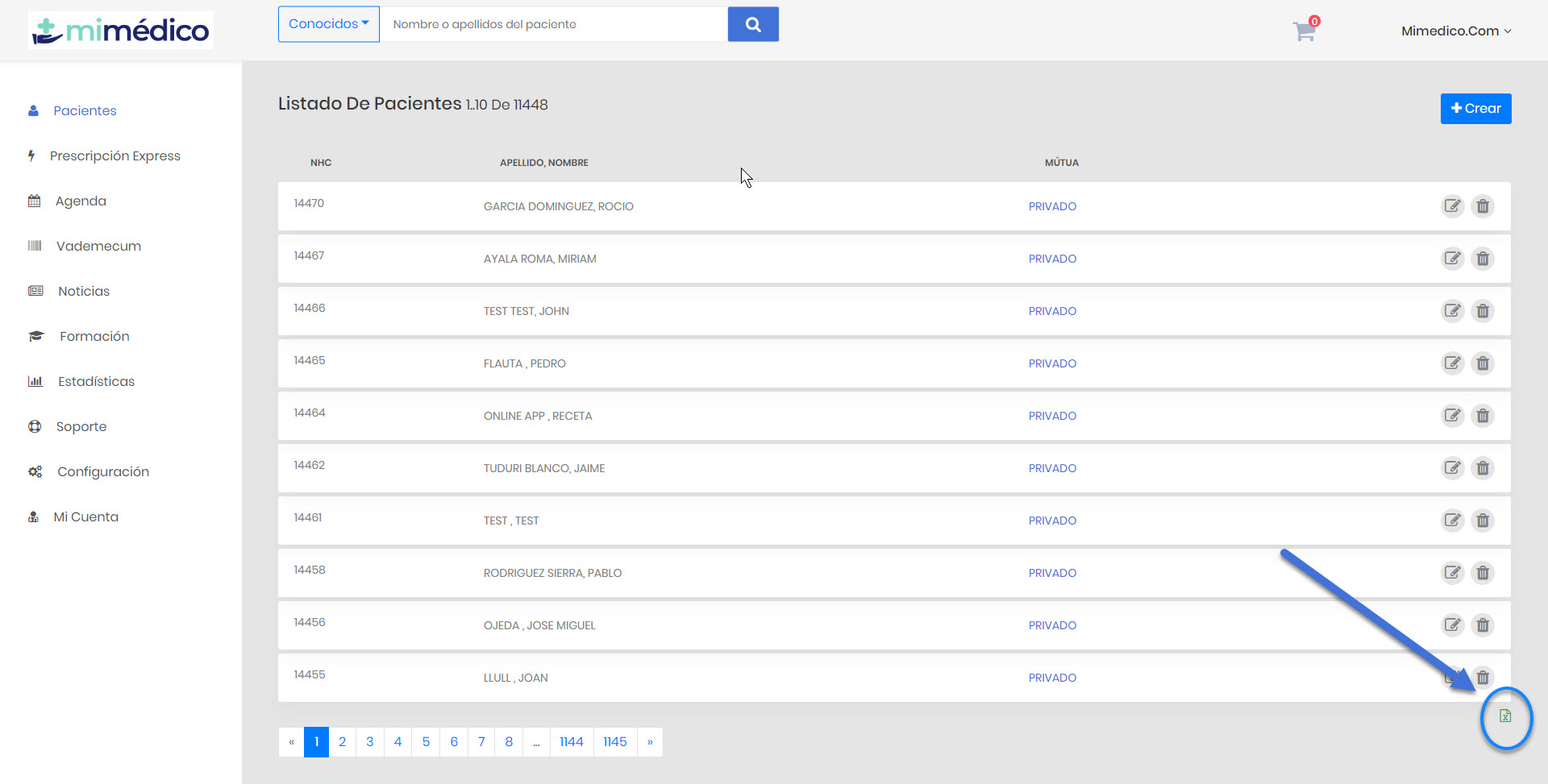 22 Exportación listado de pacientes - MiMédico Blog