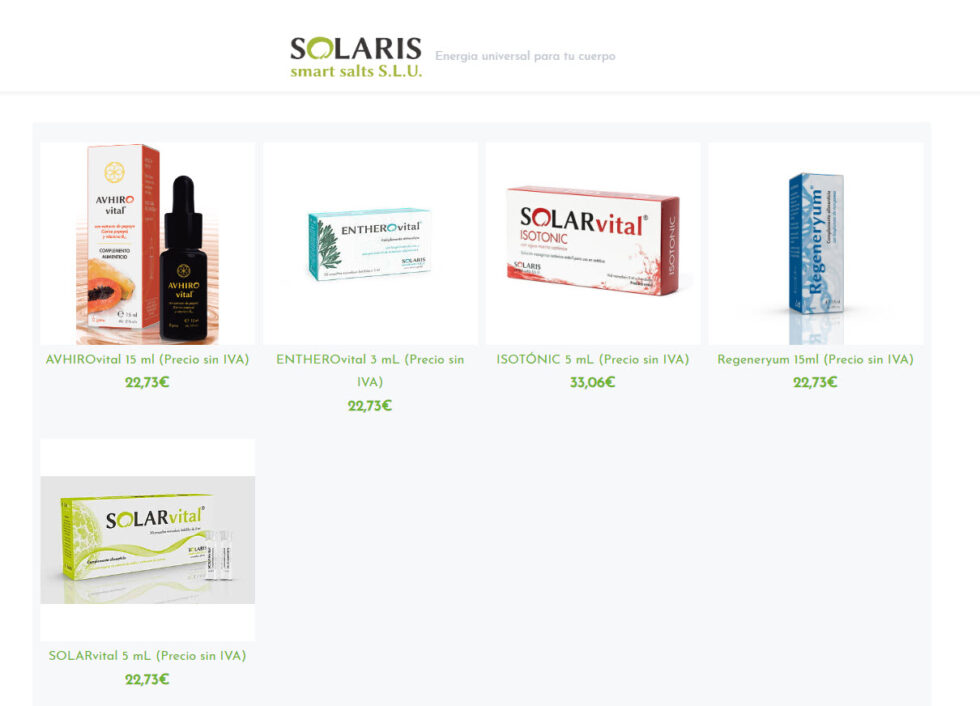 54 Nuevo laboratorio disponible en MiMédico.com Solaris Smart Salts ...